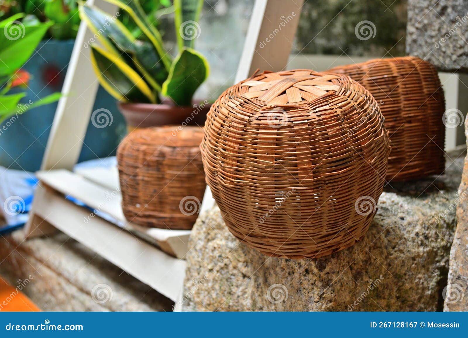 Chinese Rattan Container Small Accessories Stock Image - Image of small ...