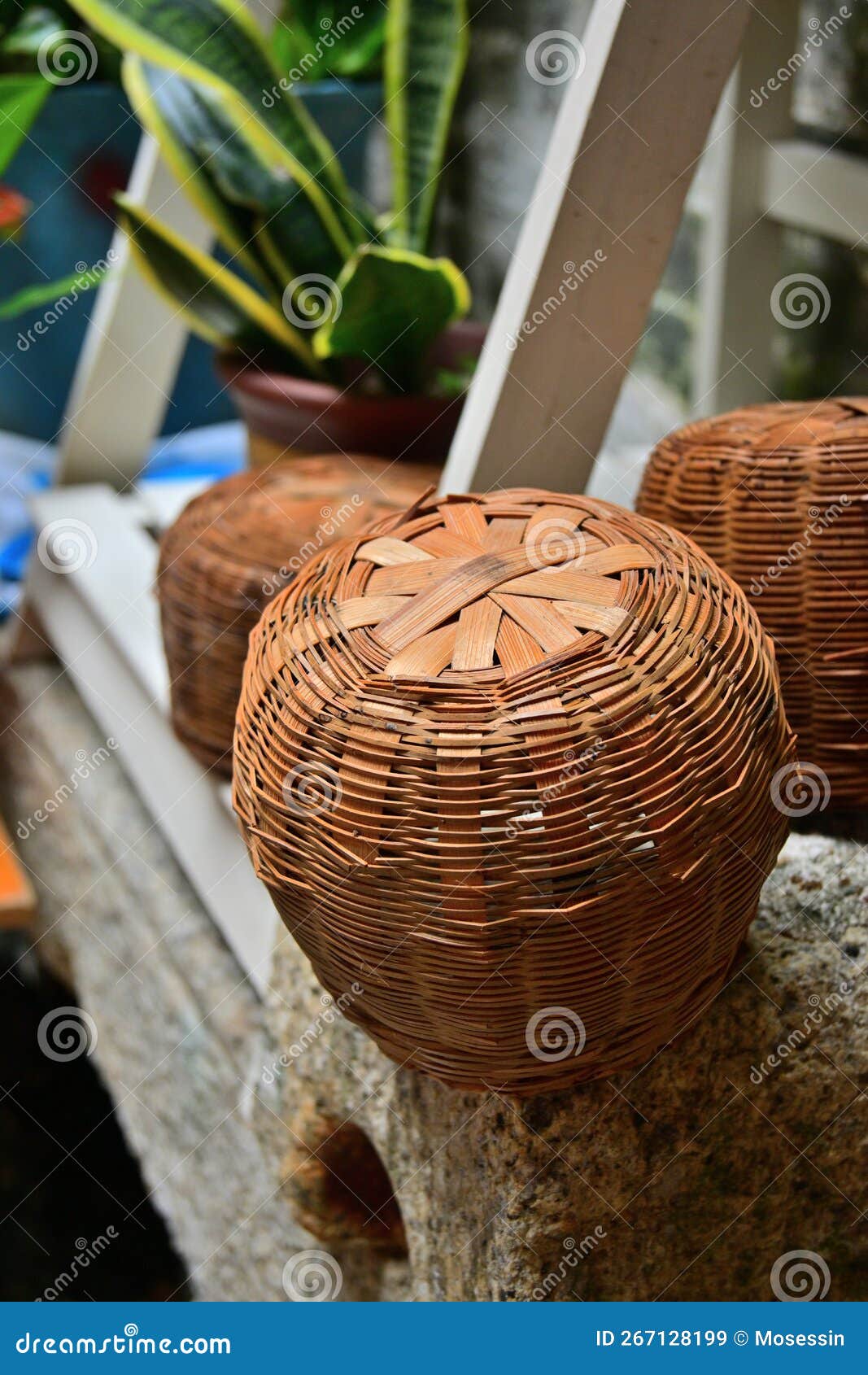 Chinese Rattan Container Small Accessories Stock Image - Image of ...
