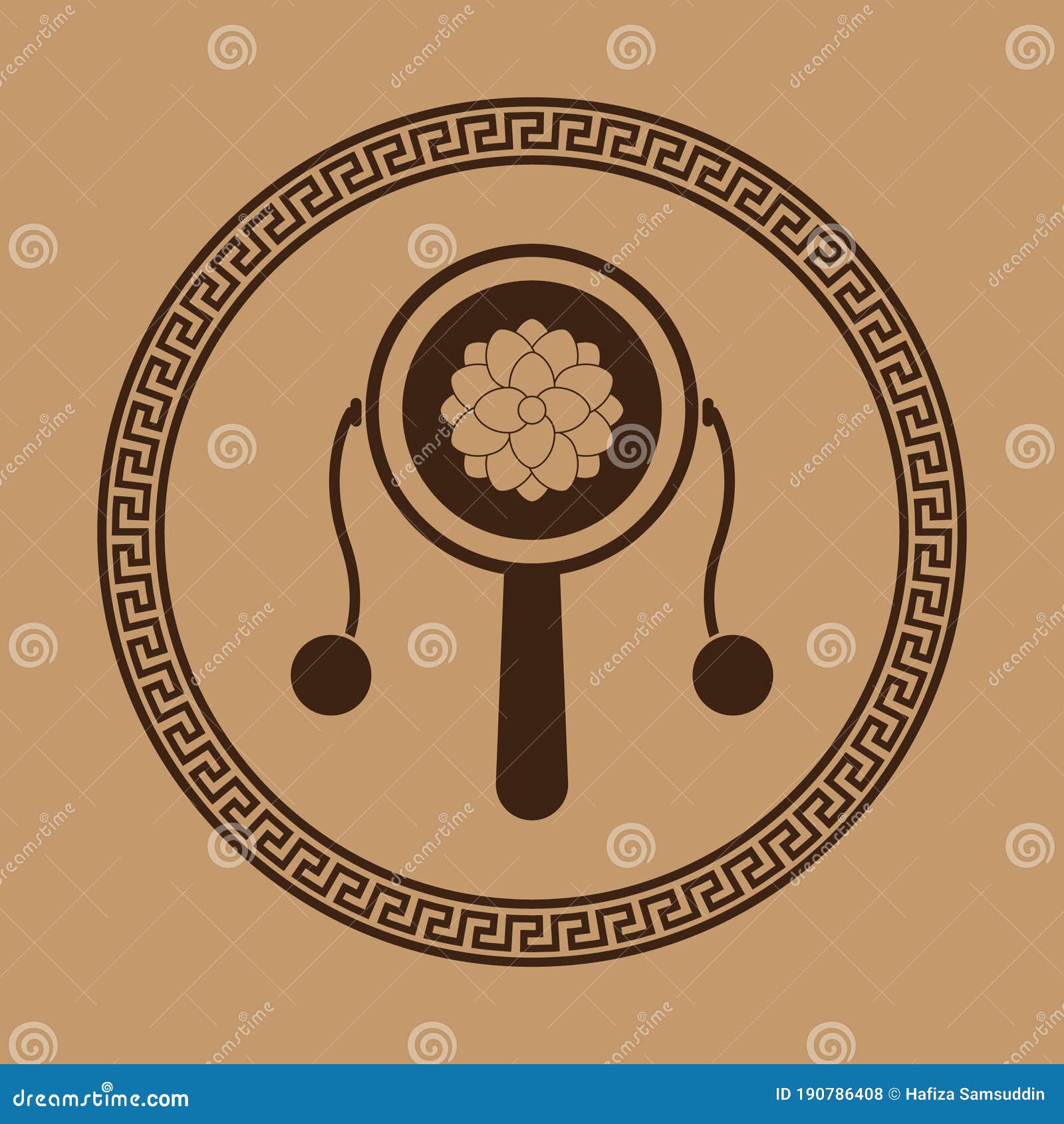 Chinese Rattle Drum. Vector Illustration Decorative Design Stock Vector ...