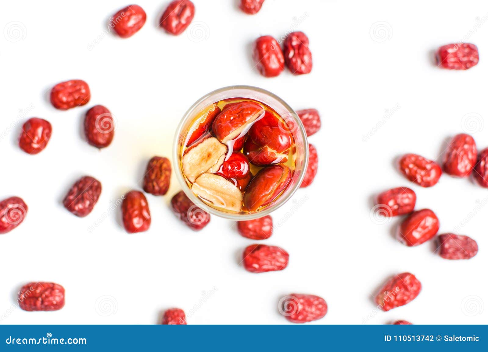 Chinese Red Dates Fruit Tea in a Glass Stock Photo - Image of asia ...