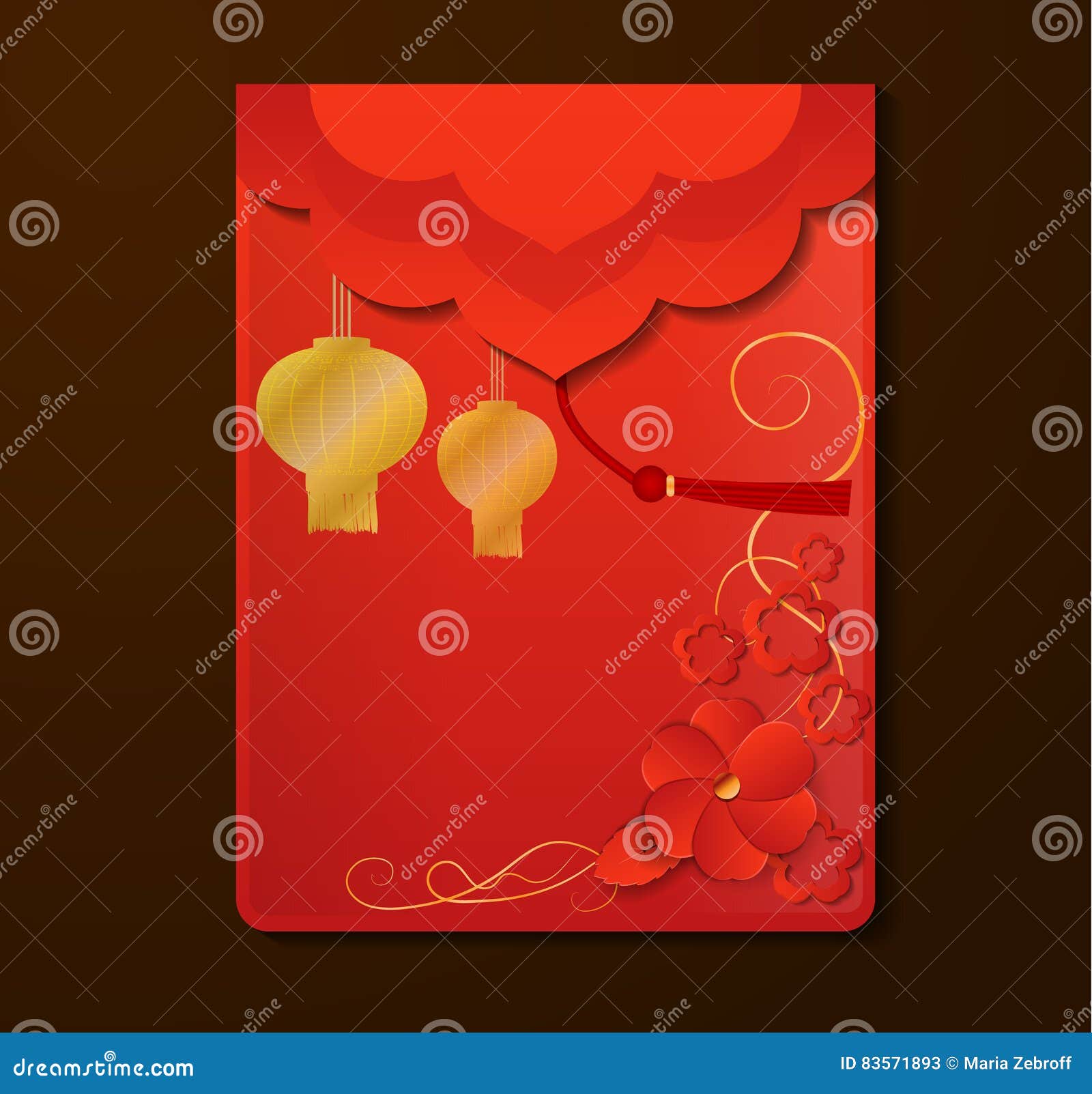 Chinese Red Envelope stock vector. Illustration of celebrations - 83571893