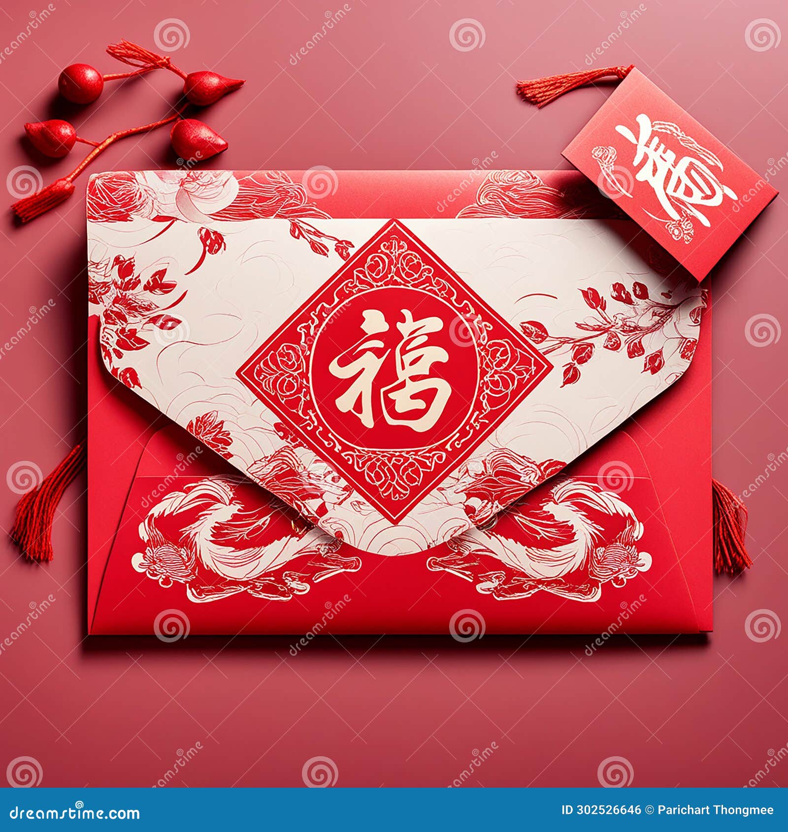 Chinese Red Envelopes Traditional Symbol Of Prosperity And Good Luck