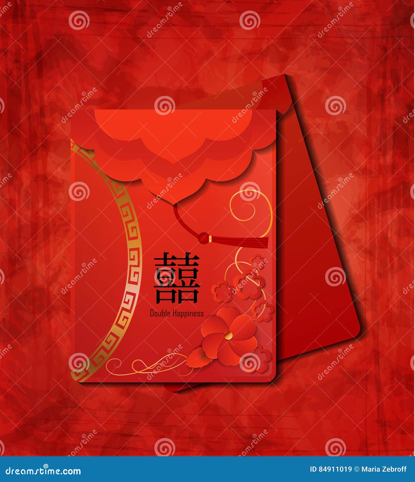 Chinese Red Envelopes stock vector. Illustration of decorate - 84911019