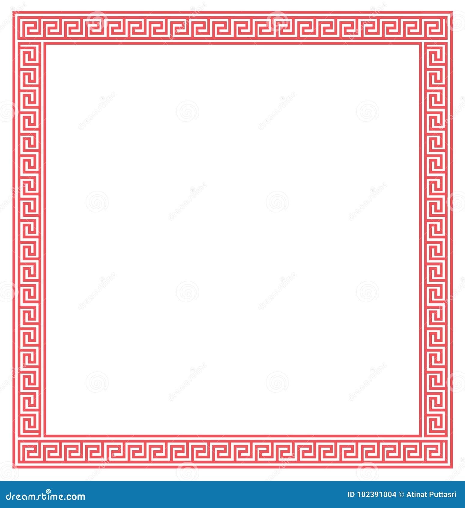 Chinese Red Frame on White Background. Vector Design Stock Vector ...