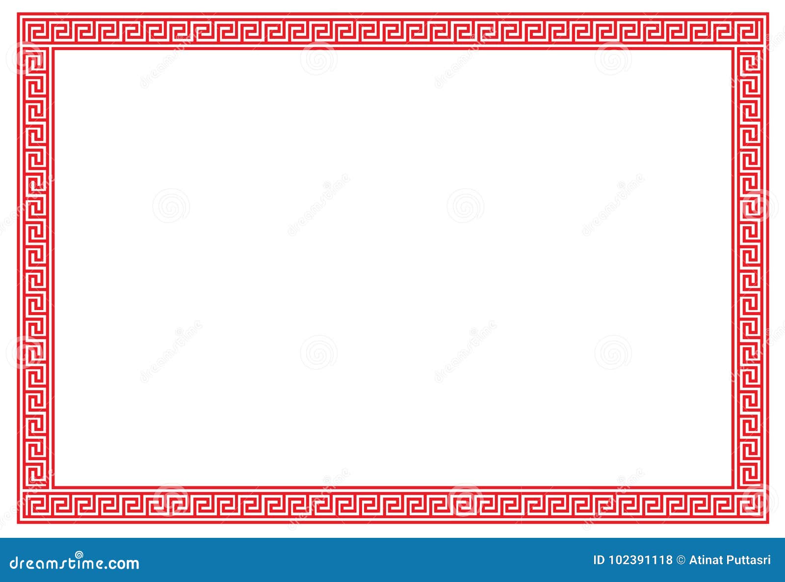 Chinese Red Frame on White Background. Vector Design Stock Vector ...