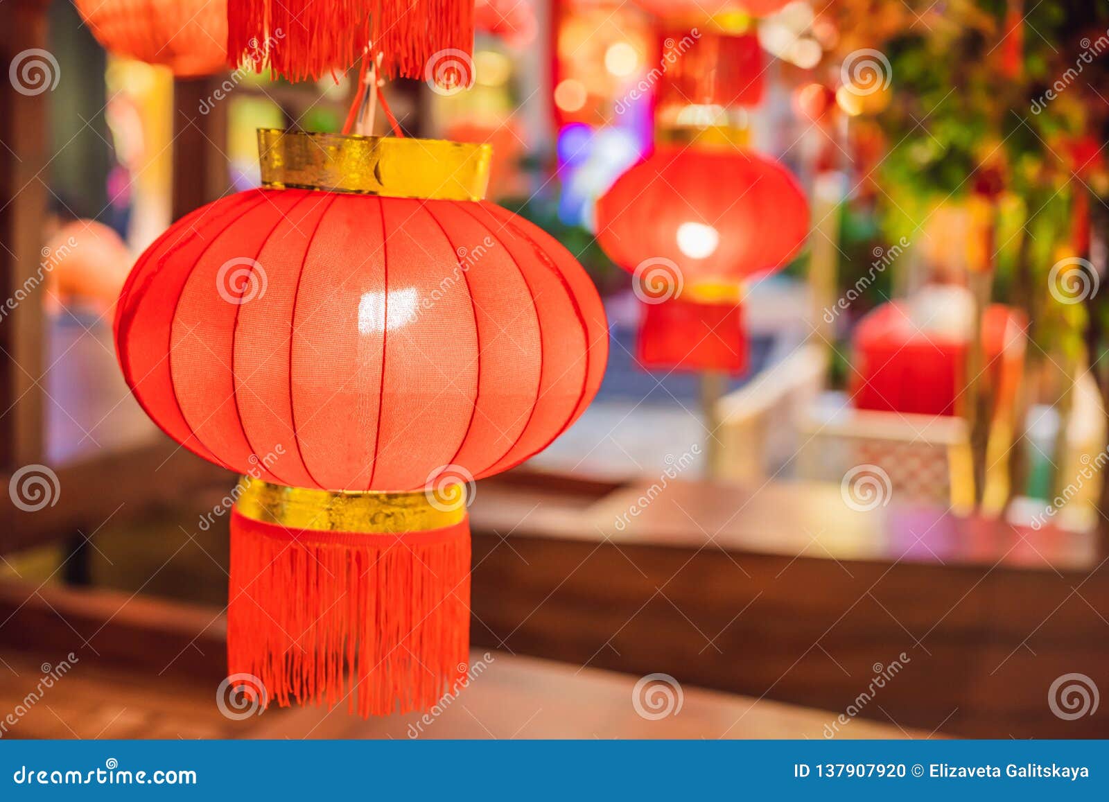 Chinese Red Lanterns for the Chinese New Year Stock Photo - Image of ...