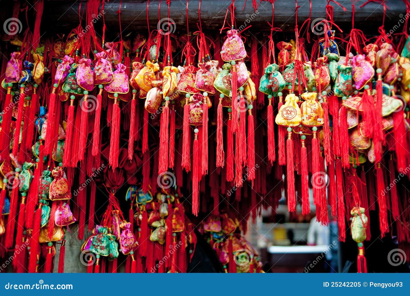 Chinese red mascot, Sachet stock image. Image of luck - 25242205