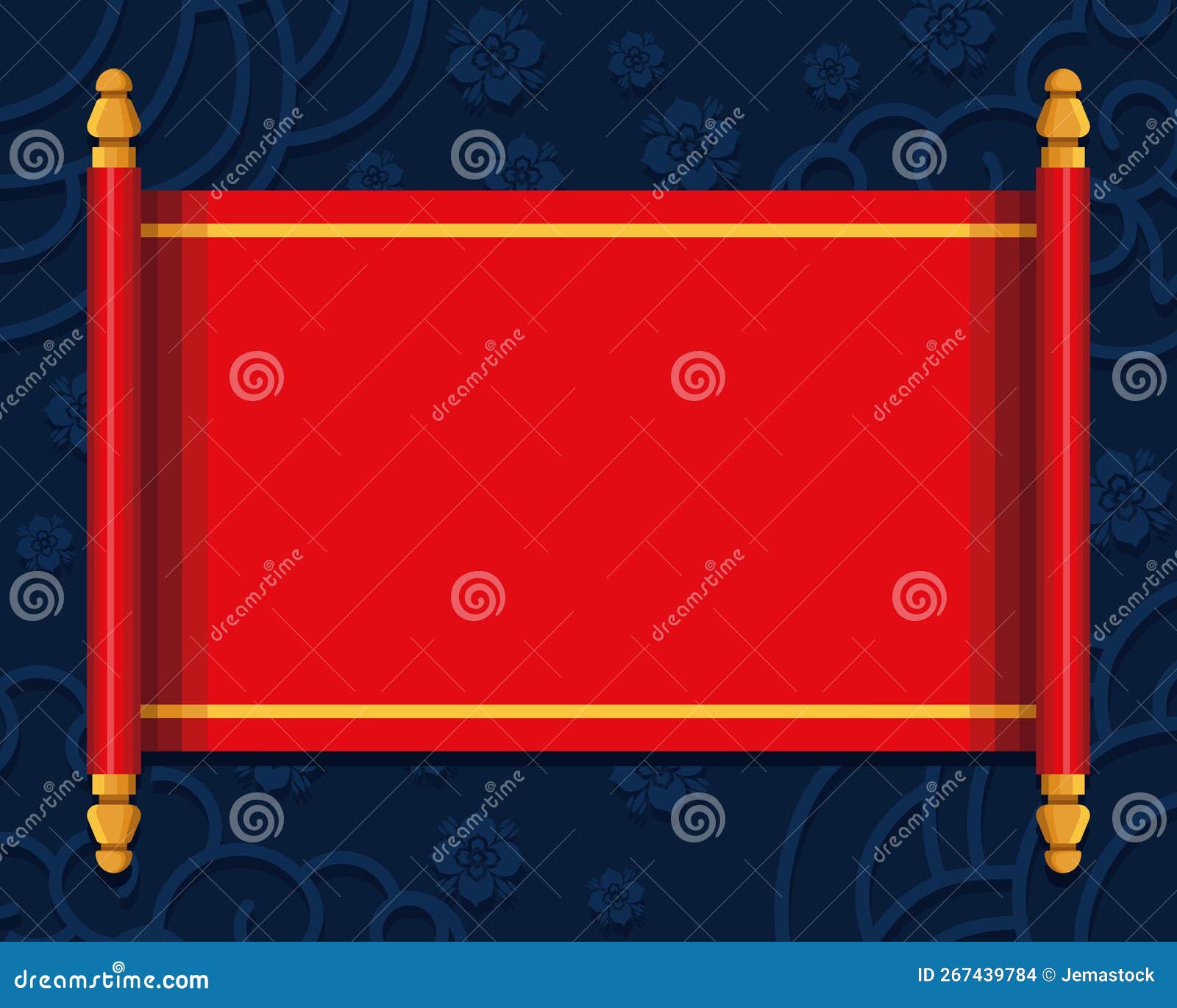 Chinese red papyrus stock vector. Illustration of label - 267439784