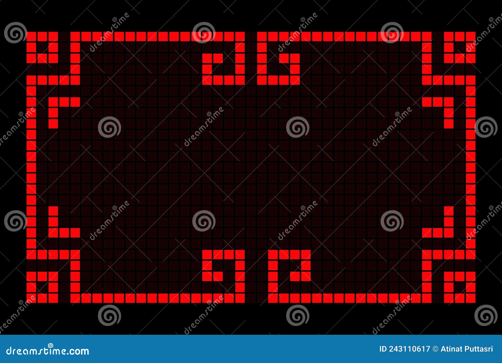 Chinese Red Rectangle Frame Geometric Shape Technology Future Interface ...