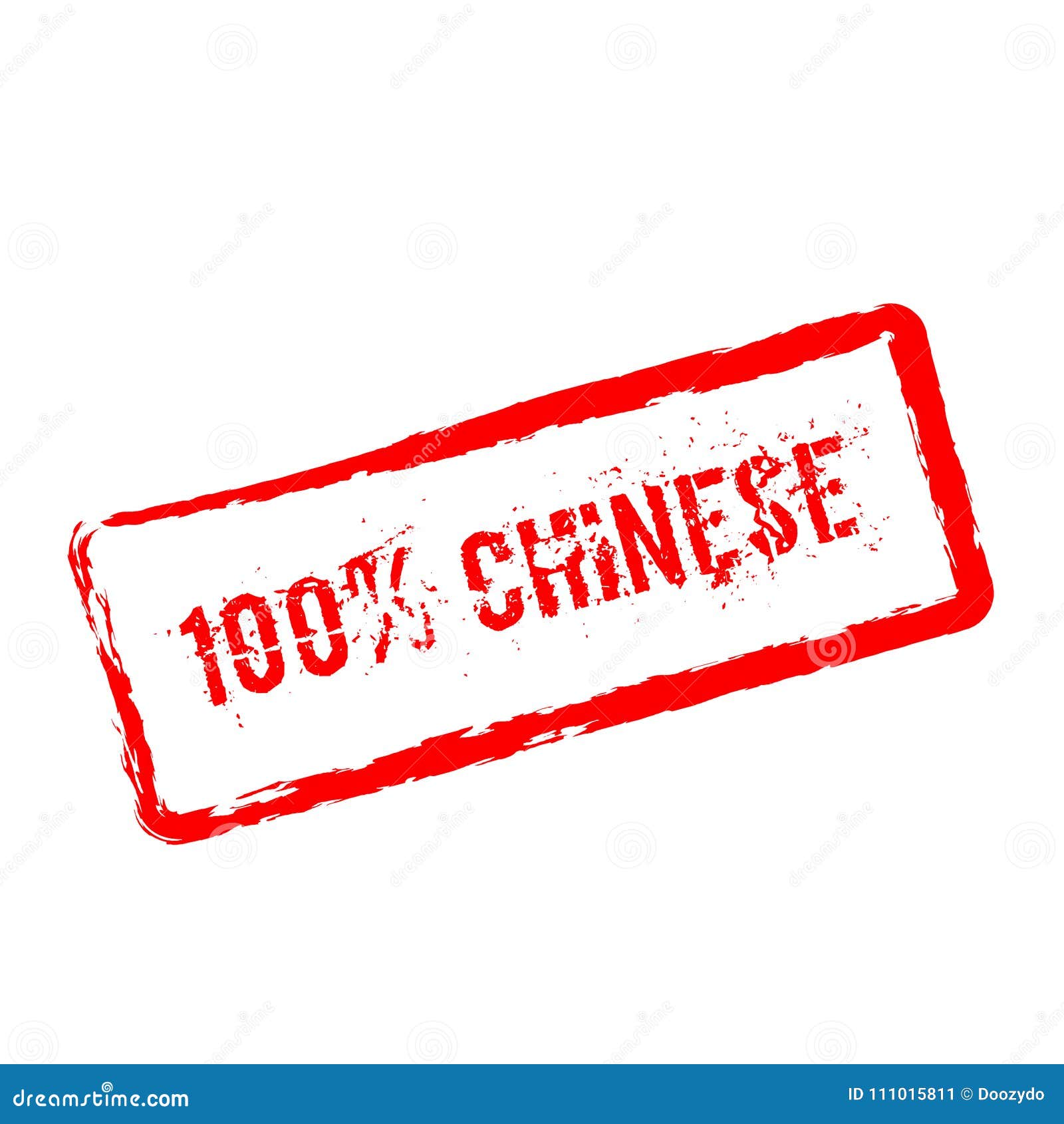 100 Chinese Red Rubber Stamp Isolated on White. Stock Vector ...