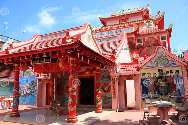 Chinese red temple stock photo. Image of faith, building - 17588838