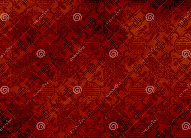 Chinese Red Textured Pattern in Filigree for Backg Stock Image - Image ...