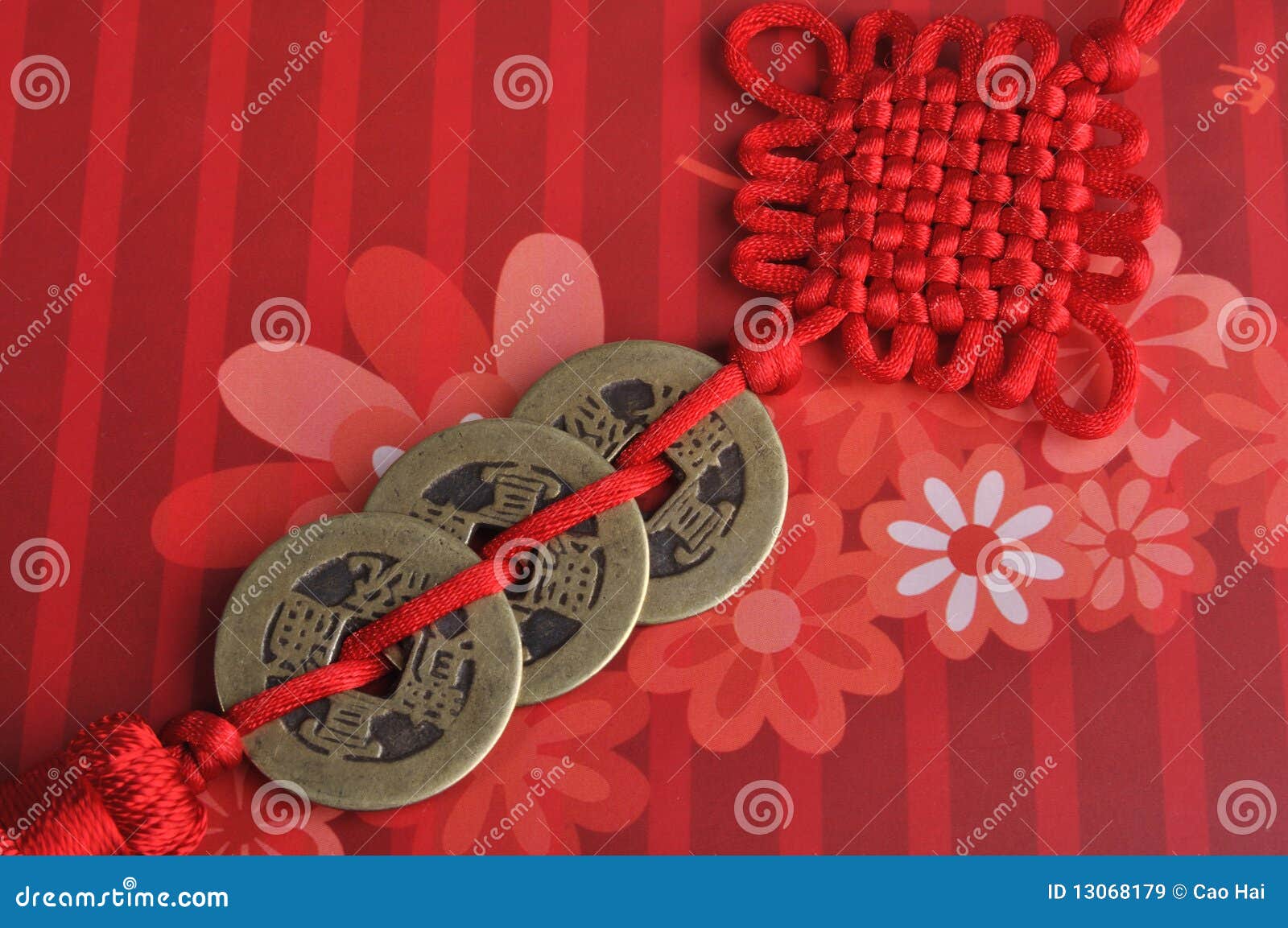 Chinese red tie decoration stock image. Image of rich - 13068179