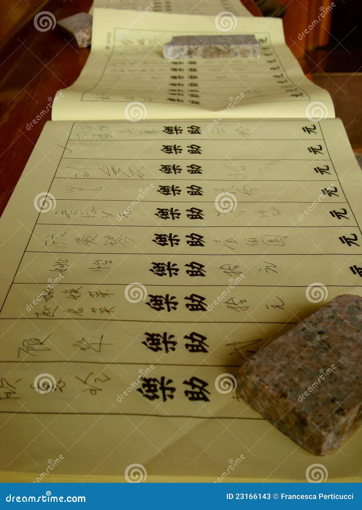 Chinese Register of Signatures Stock Image - Image of signature, tray ...