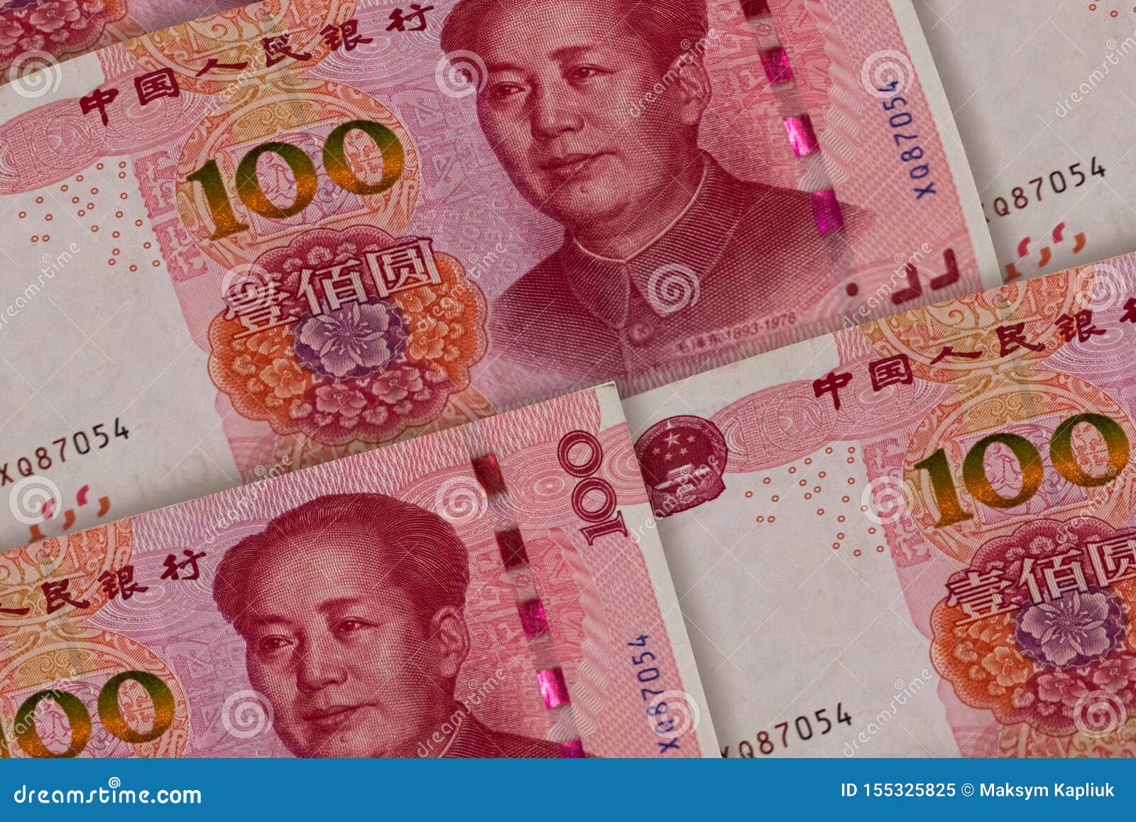 100 Chinese Renminbi Banknotes Background Stock Image - Image of ...