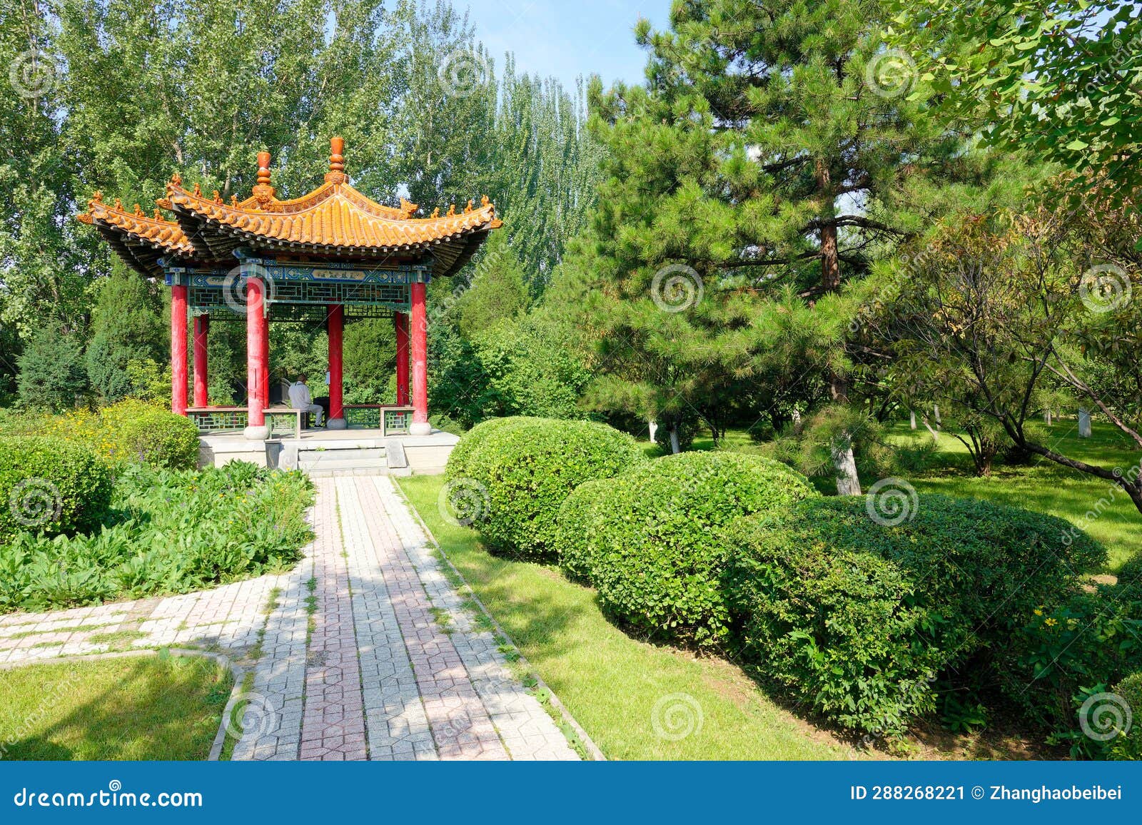 Rest pavilion stock image. Image of chinese, forest - 288268221