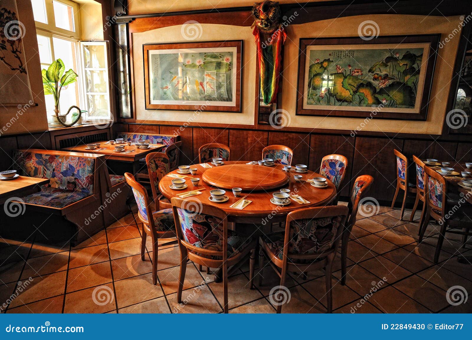 Chinese Restaurant Interior Stock Photo - Image of vacation, plants ...