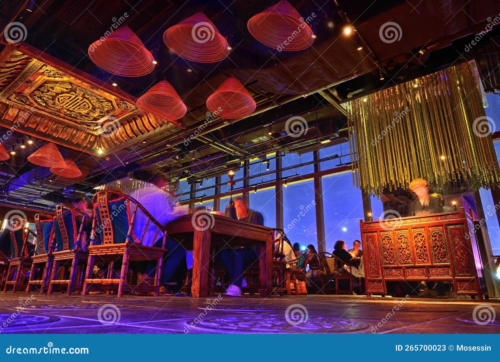 Chinese Restaurant Interior Design Editorial Stock Photo - Image of ...