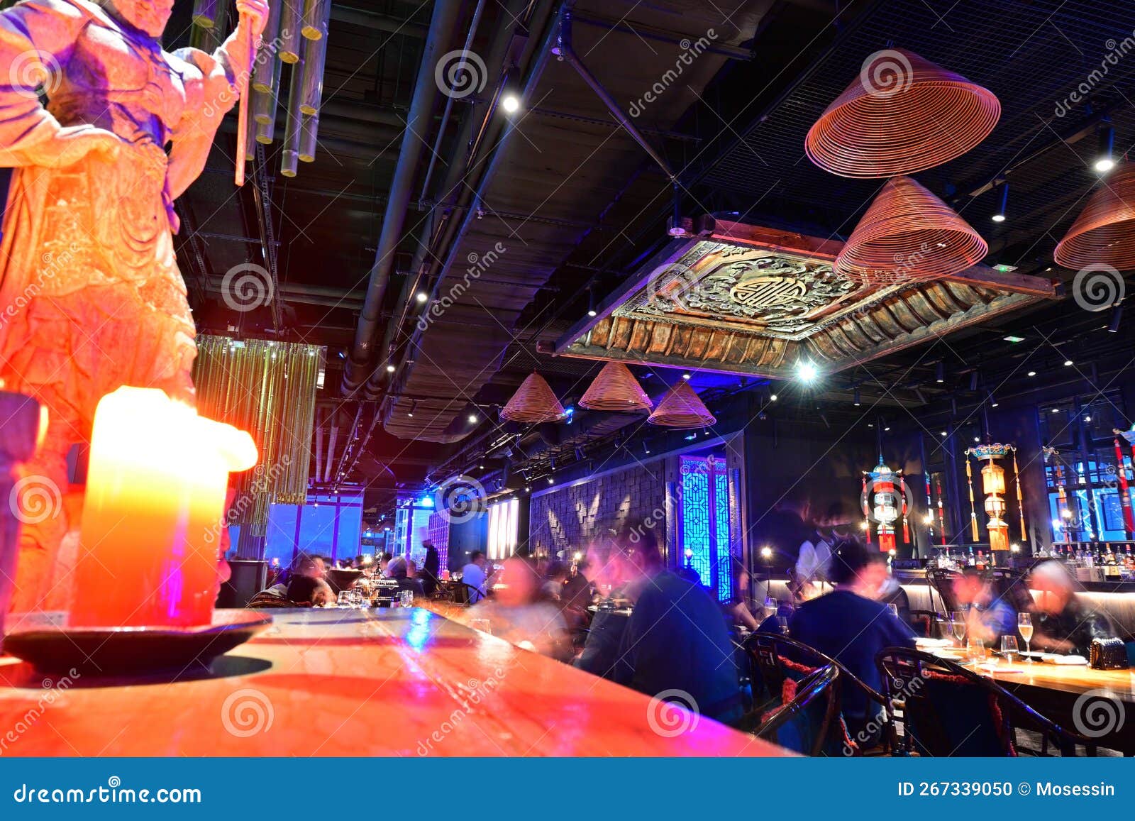 Chinese Restaurant Interior Design Editorial Image - Image of customer ...