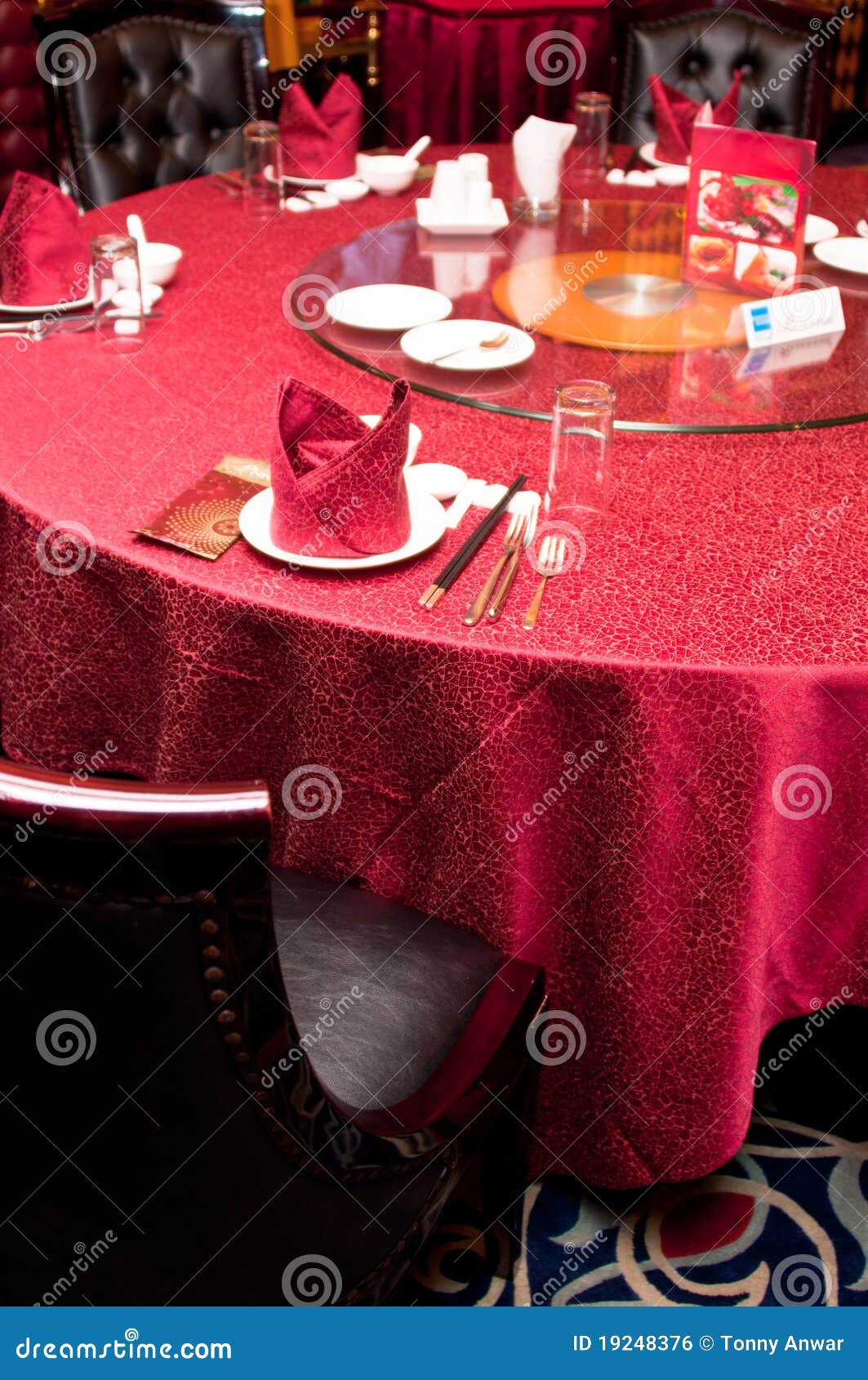 Chinese Restaurant Table Setup for VIP Stock Photo - Image of hotel ...