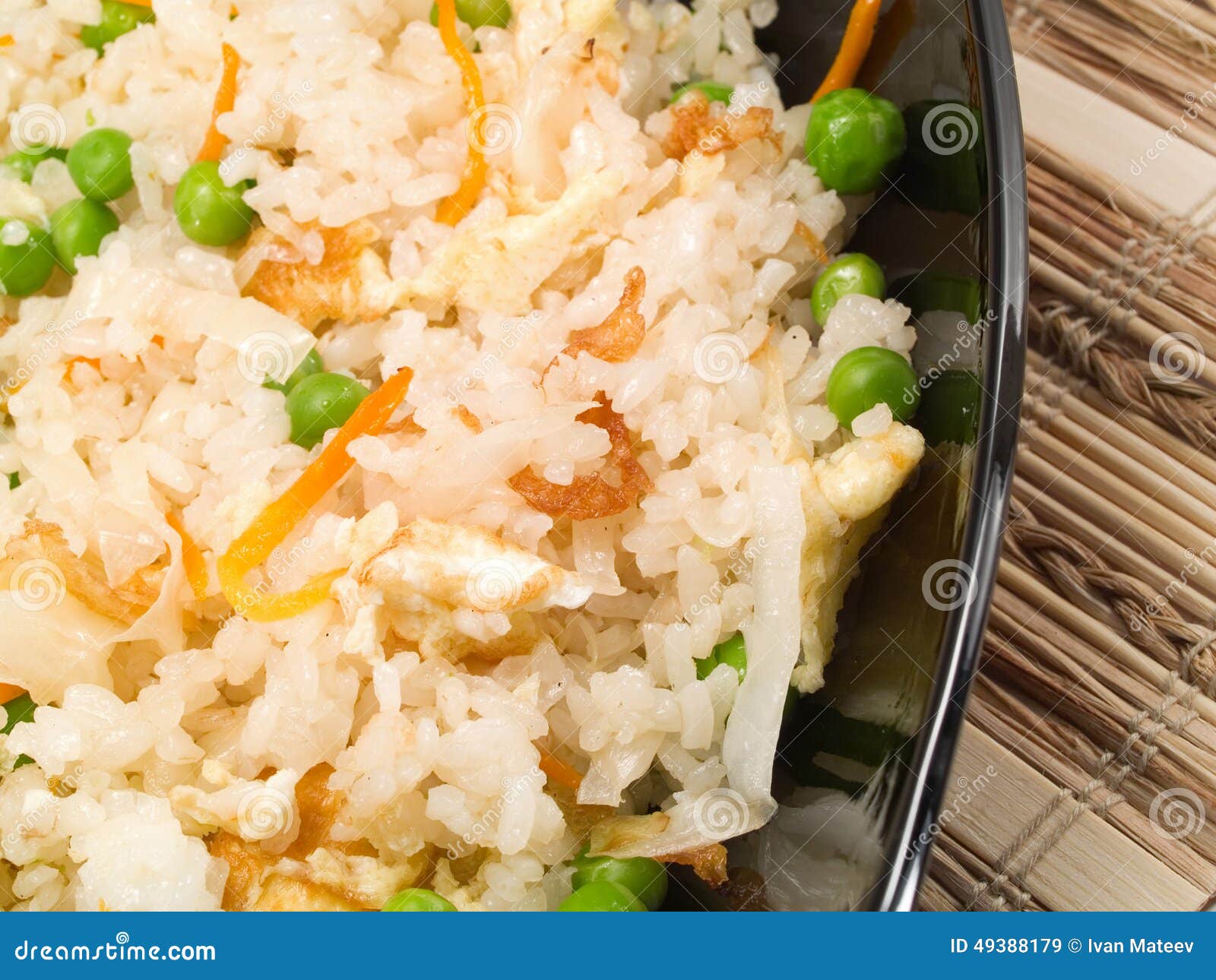Chinese Rice with Vegetables Stock Image - Image of lunch, plate: 49388179