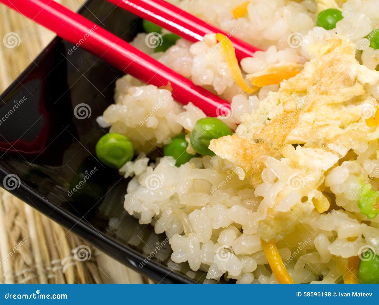 Chinese Rice with Vegetables Stock Photo - Image of protein, dinner ...