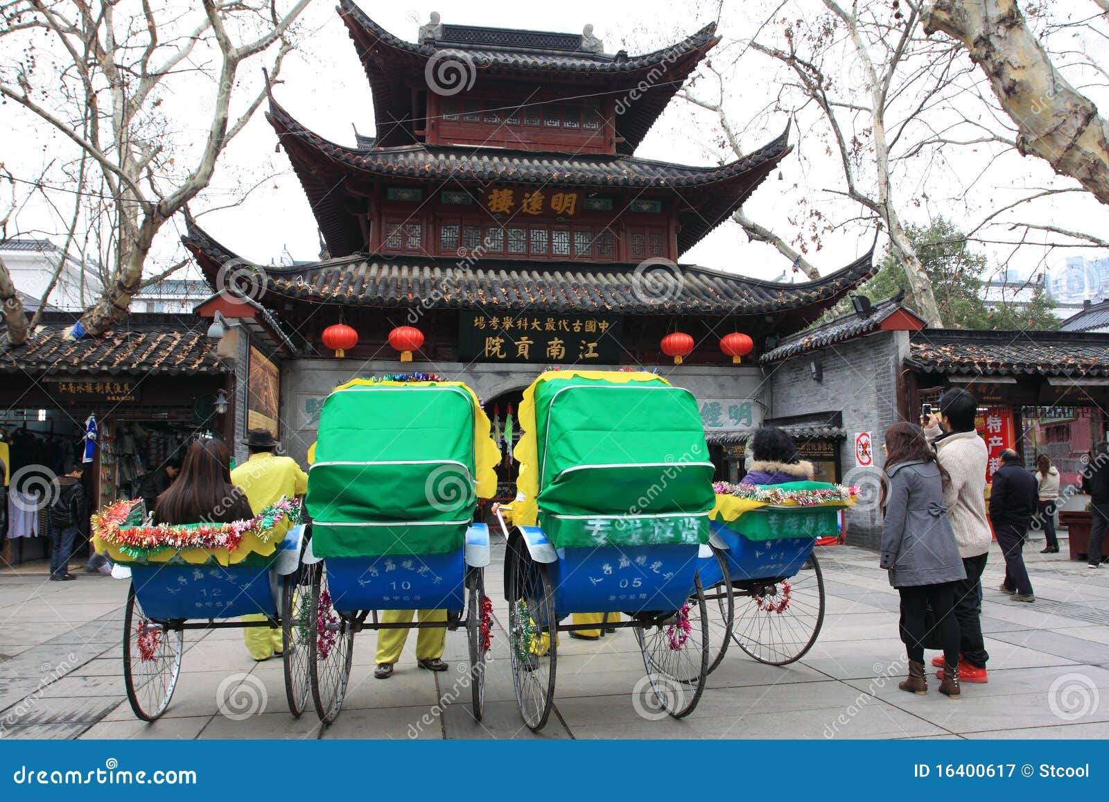 Chinese Rickshaw in Fornt of Historical Building Editorial Photography ...