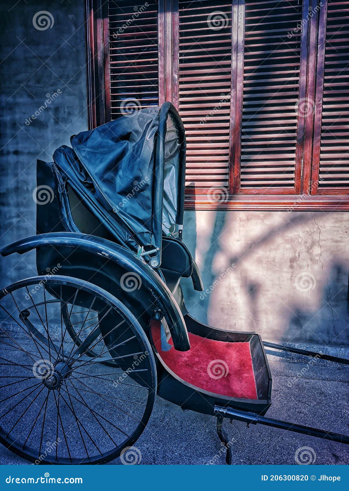 Chinese rickshaw stock photo. Image of stlyle, chinese - 206300820