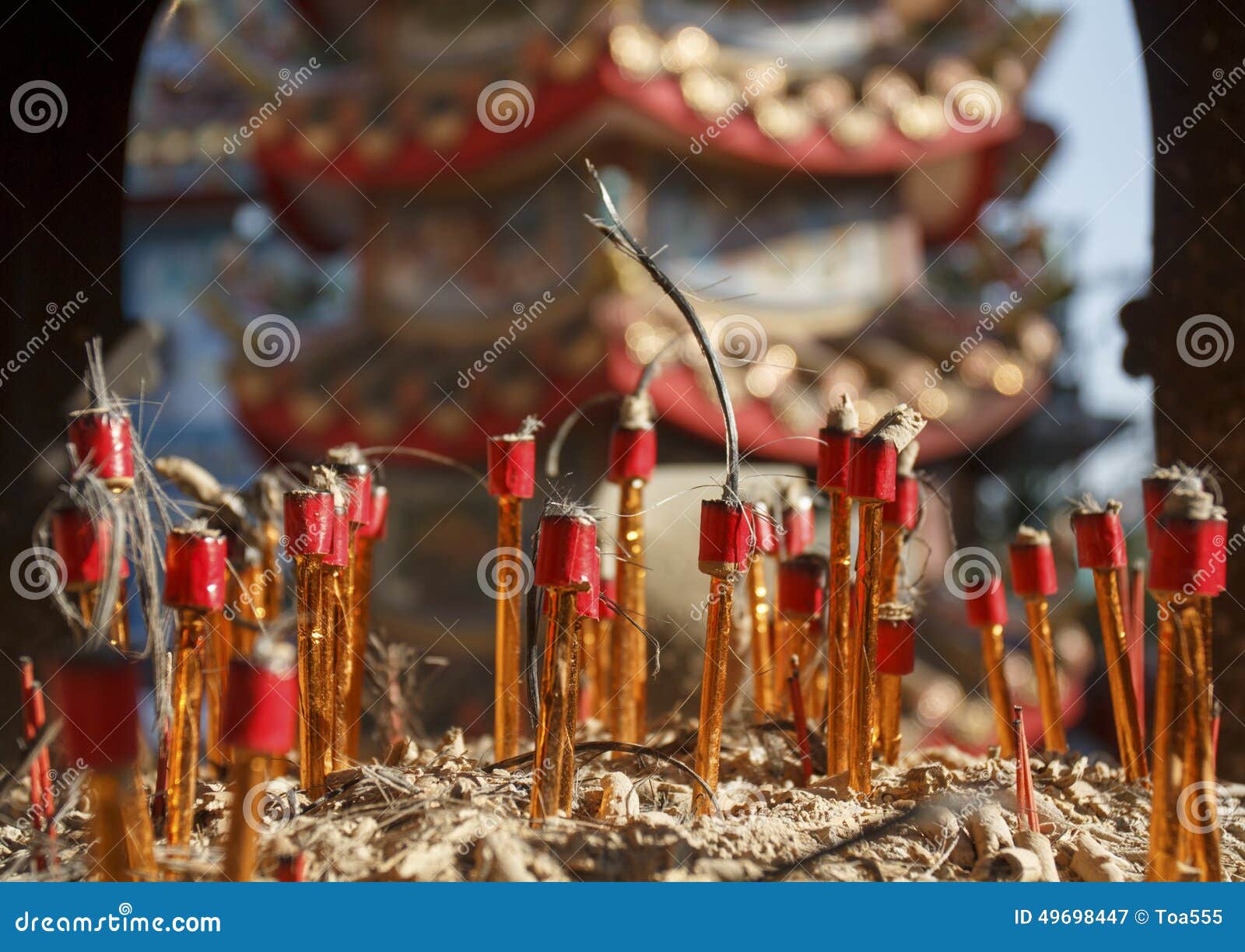 Chinese Ritual Candles after Ceremony Stock Image - Image of ashes ...