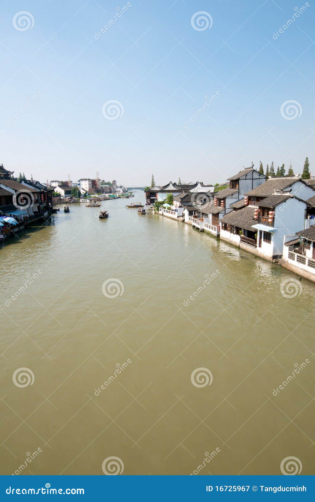 Chinese RIver Town stock image. Image of heritage, riverside - 16725967