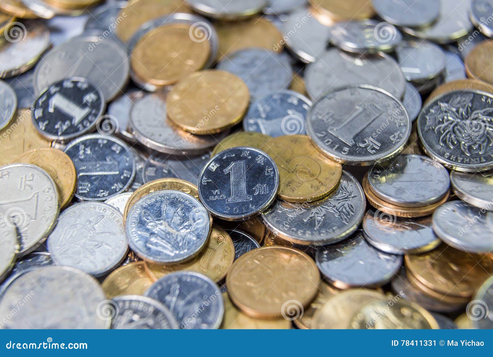 Chinese RMB coins stock image. Image of balance, banknote - 78411331