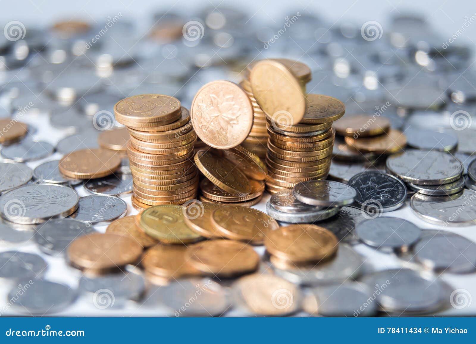 Chinese RMB coins stock photo. Image of budget, expenditure - 78411434