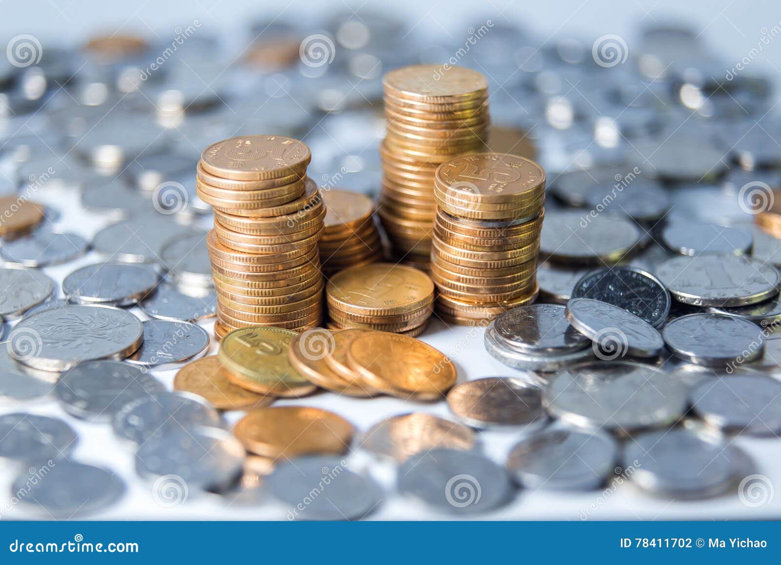 Chinese RMB coins stock photo. Image of bill, expense - 78411702