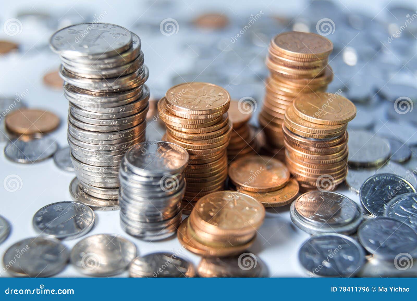 Chinese RMB coins stock photo. Image of occupation, money - 78411796