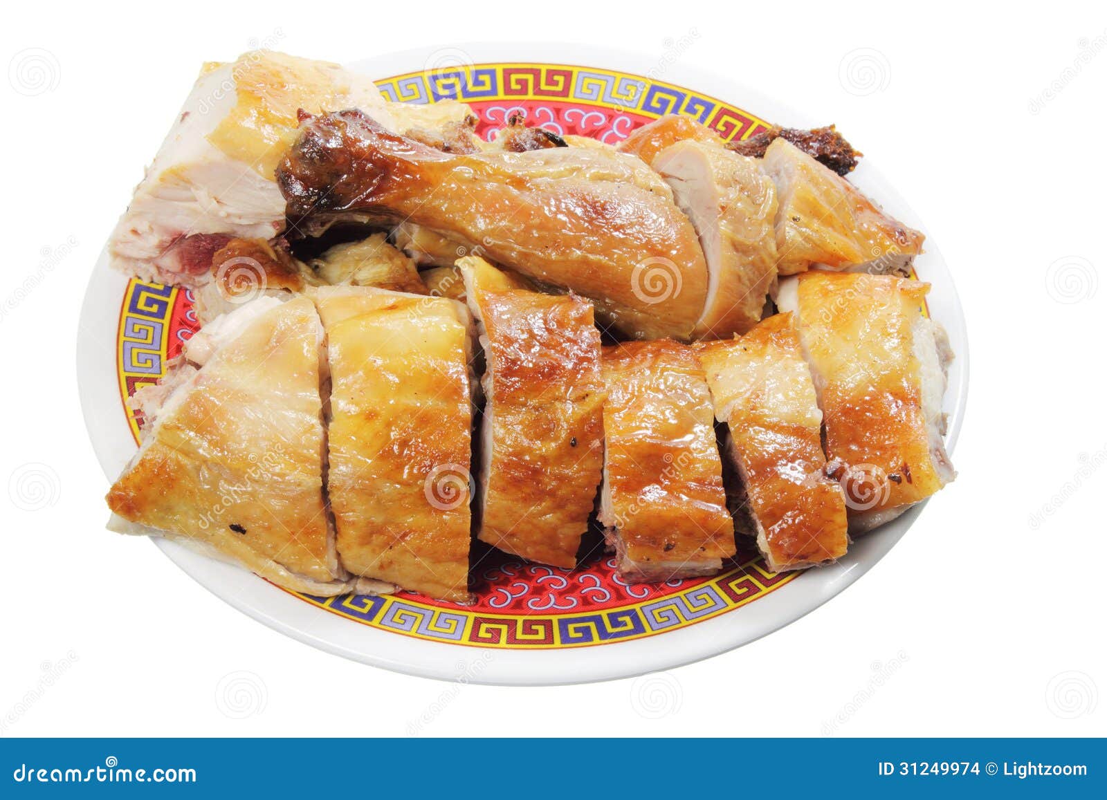 Chinese Roast Chicken stock photo. Image of barbeque - 31249974