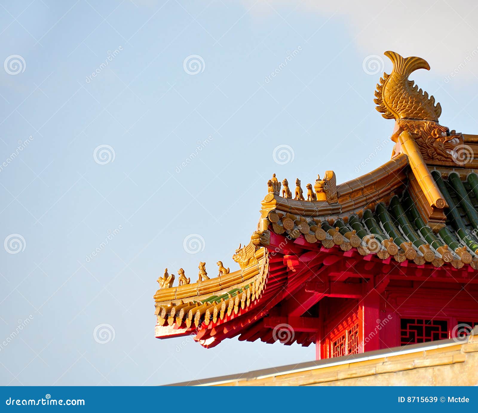 Chinese roof stock image. Image of landmark, historic - 8715639