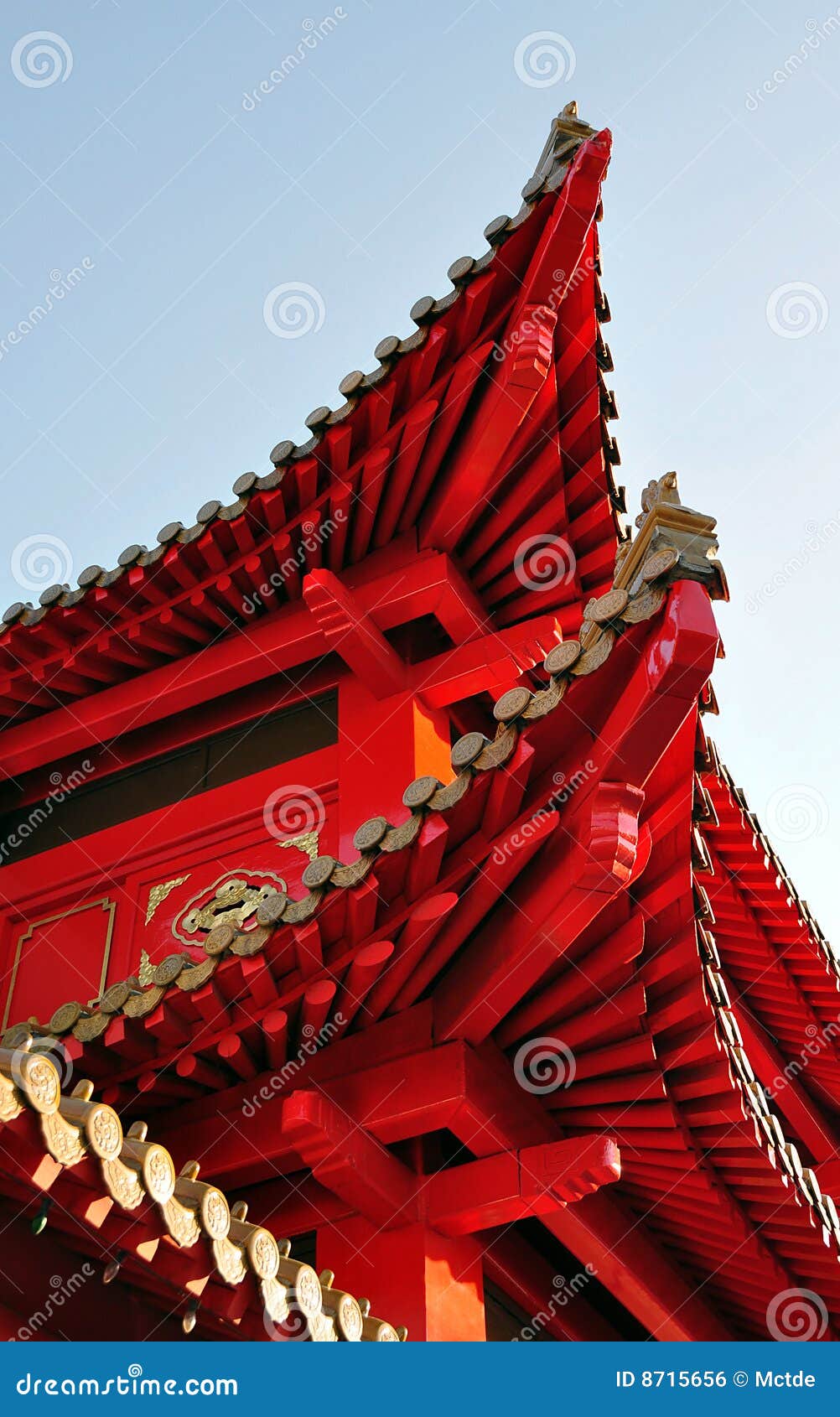 Chinese Roof In Ancient Village Dunhuang, China Stock Image ...