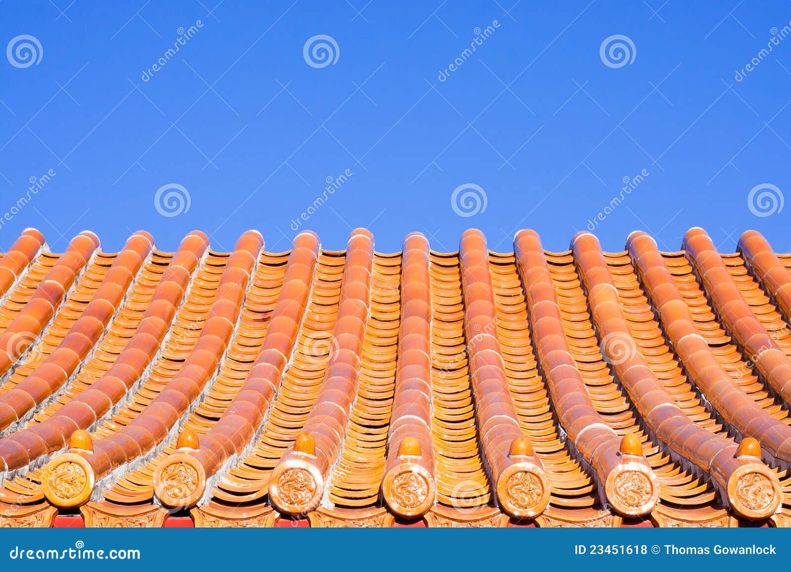 Chinese roof tiles stock photo. Image of converging, asian - 23451618