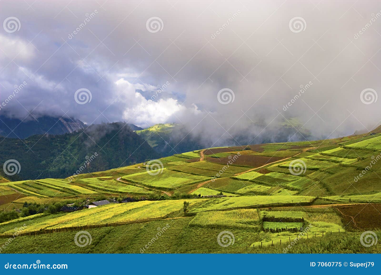 Chinese rural scenery stock image. Image of areas, beautiful - 7060775