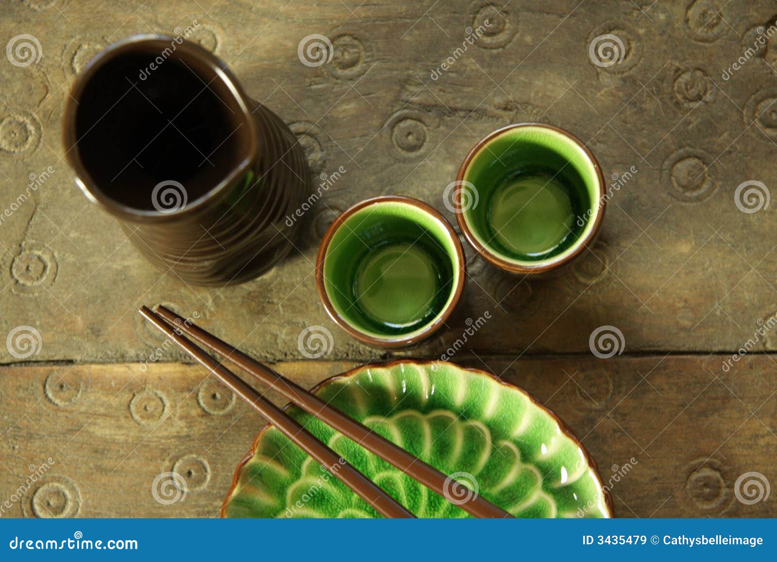 Chinese sake set stock image. Image of sticks, circles - 3435479