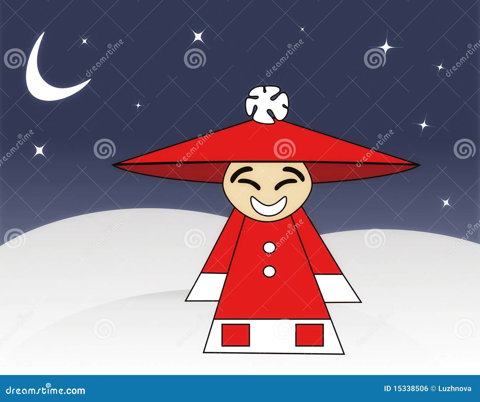 Chinese Santa Claus Vector Illustration | CartoonDealer.com #81145100