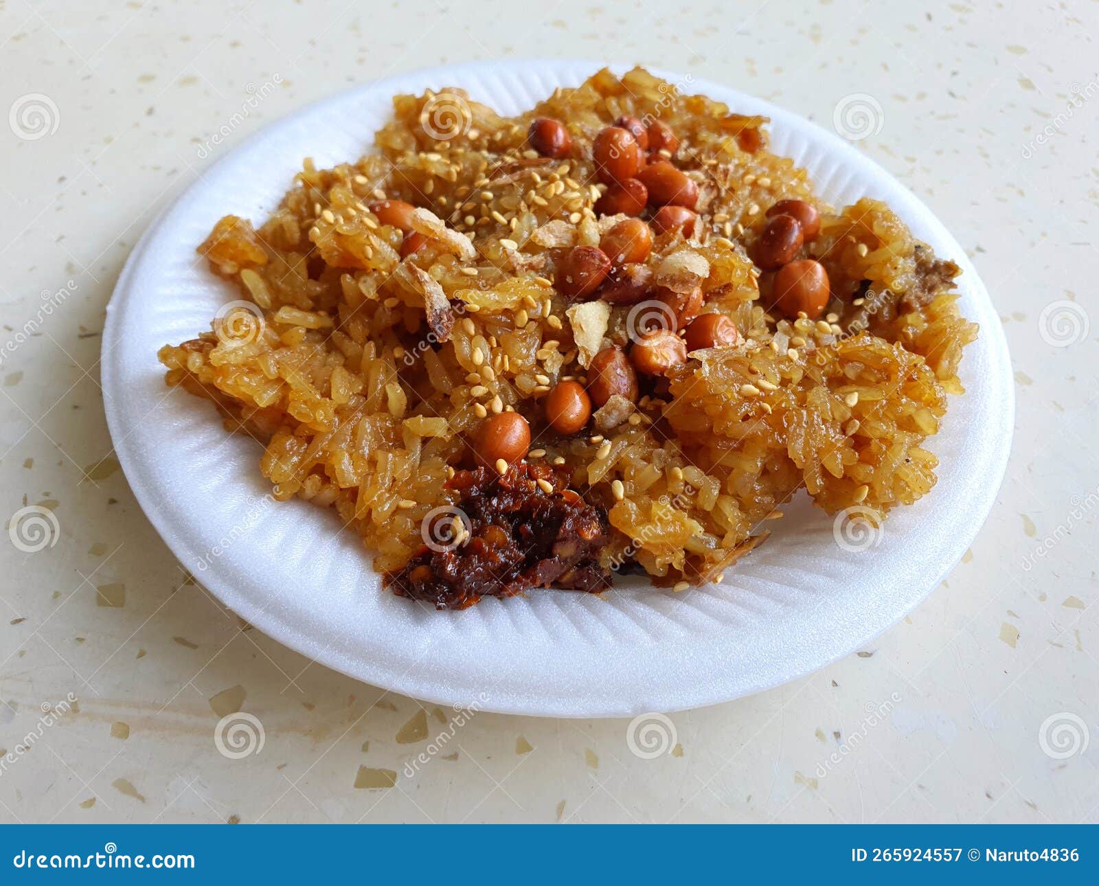 Chinese Savoury Glutinous Rice Stock Image - Image of shallots, aroma ...