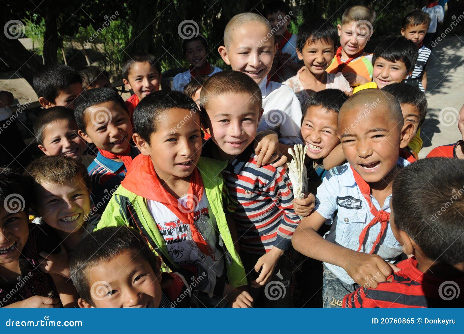Chinese School Children in Campus Editorial Image - Image of school ...