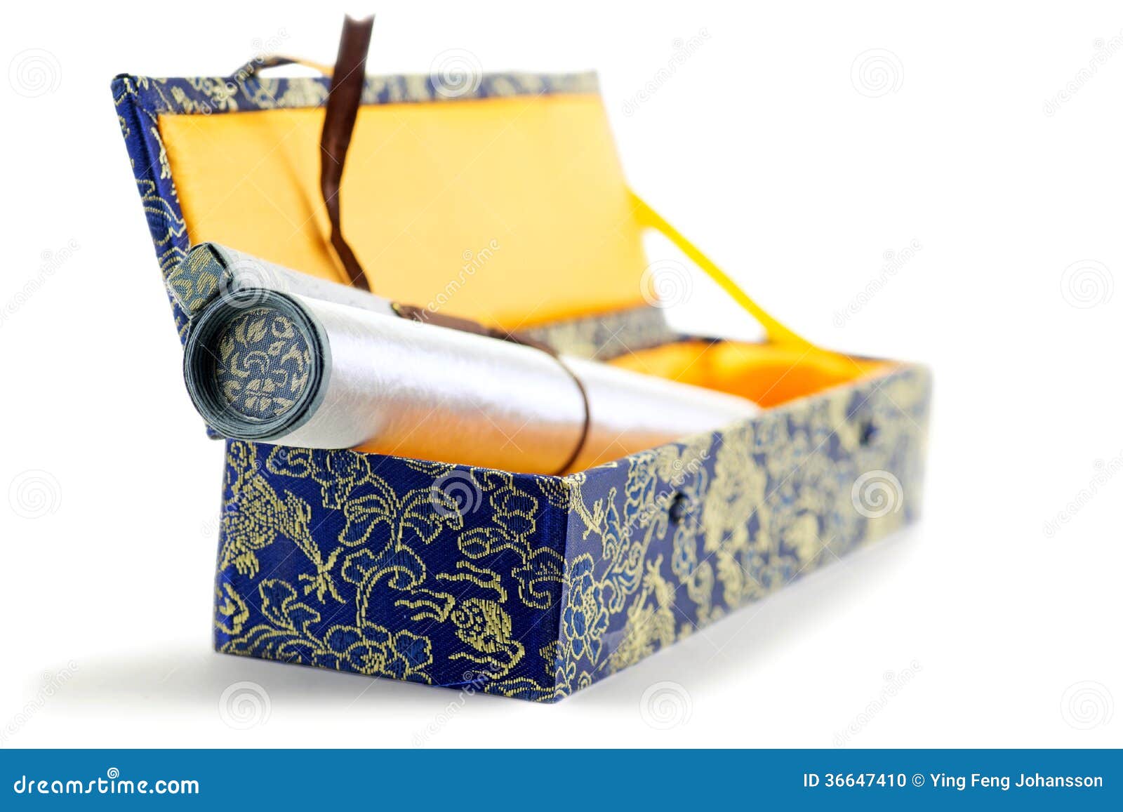 Chinese scroll in box stock photo. Image of traditional - 36647410