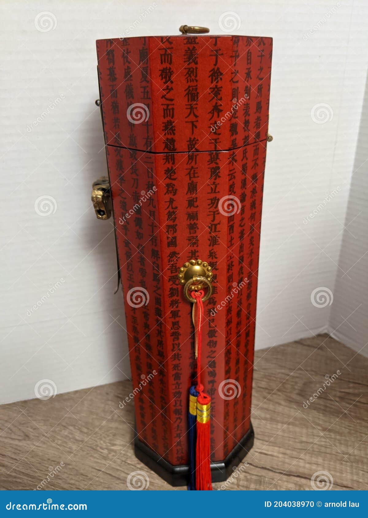 Chinese Scroll Holder Red and Black Stock Photo - Image of scroll ...