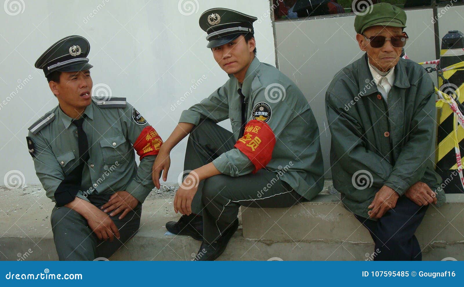 Chinese security guards. editorial image. Image of guards - 107595485