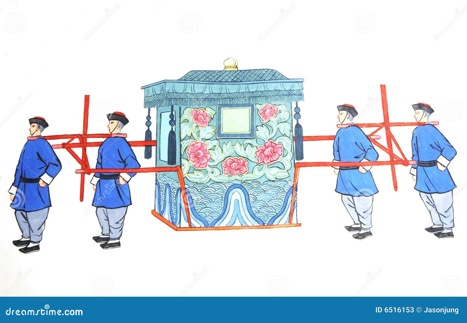 Chinese Sedan Chair for Bride Stock Image - Image of folk, opera: 6516153