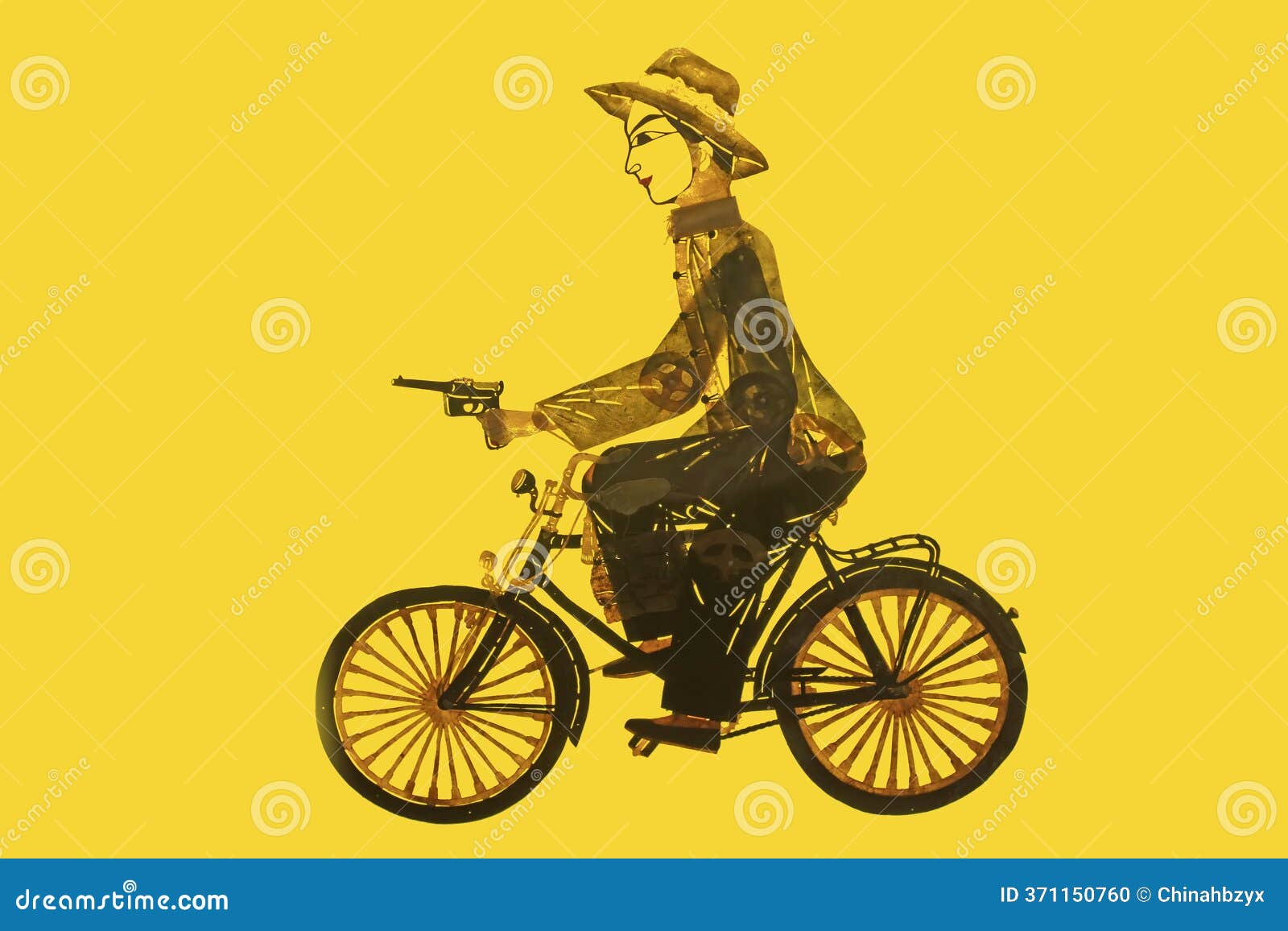 Shadow Puppets Of Dragon And Knight Royalty-Free Stock Photography ...