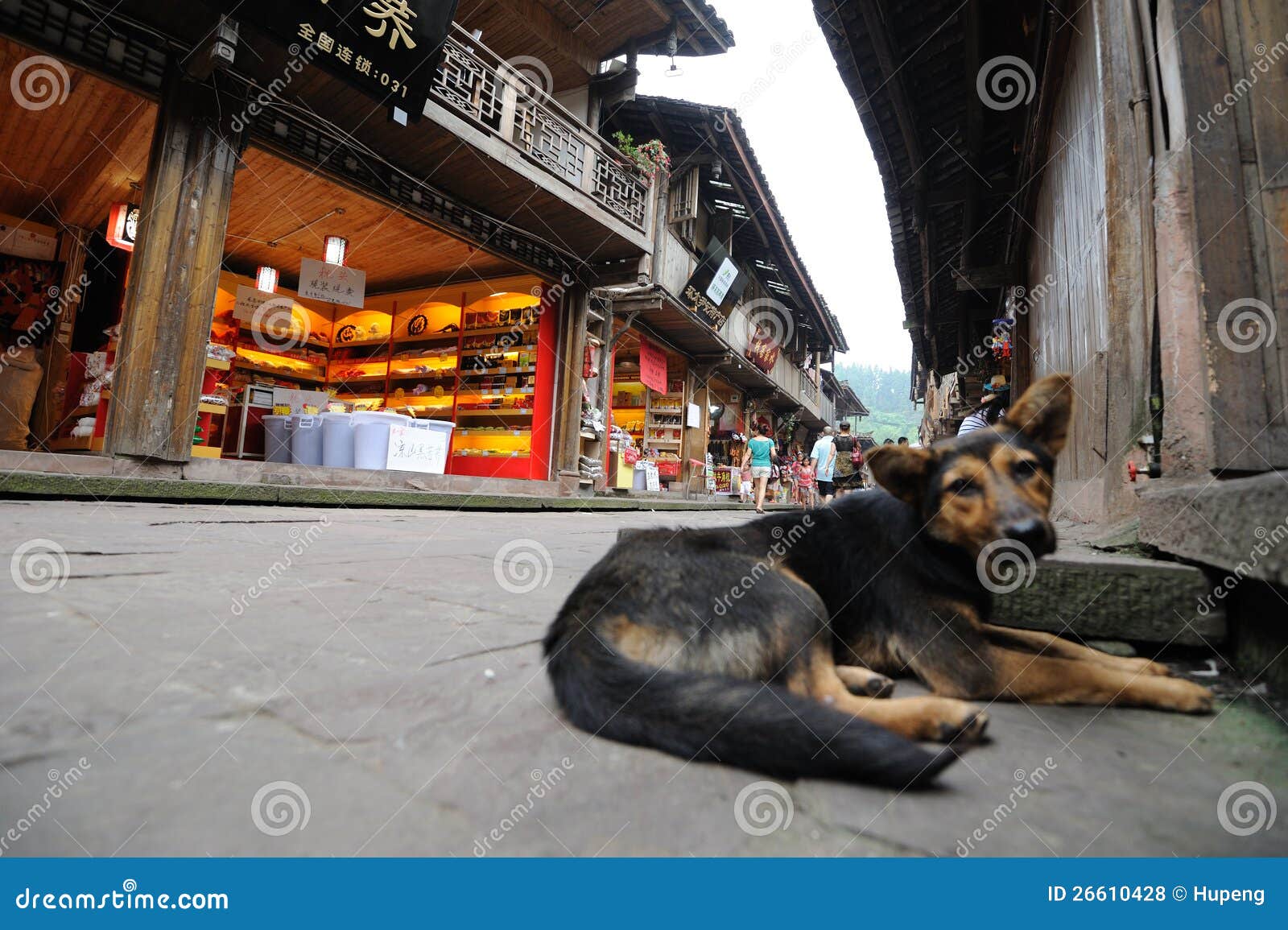 Chinese shangli old town editorial stock photo. Image of decorate ...