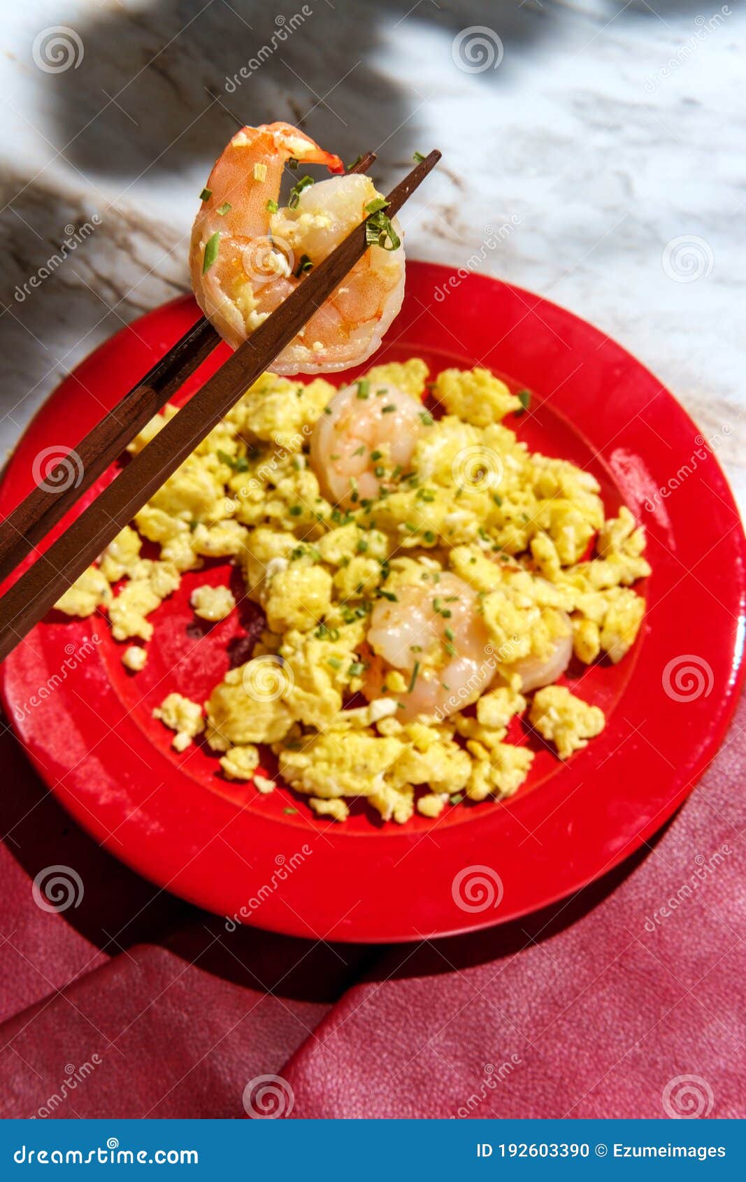 Chinese Shrimp Scrambled Eggs Stock Photo - Image of chinese, sauteed ...